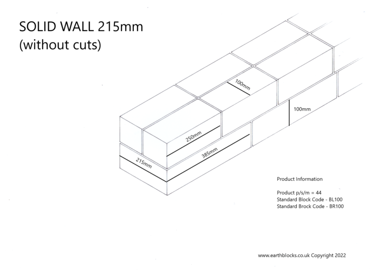 Bonding Techniques (215mm solid walling) – Earth Blocks UK